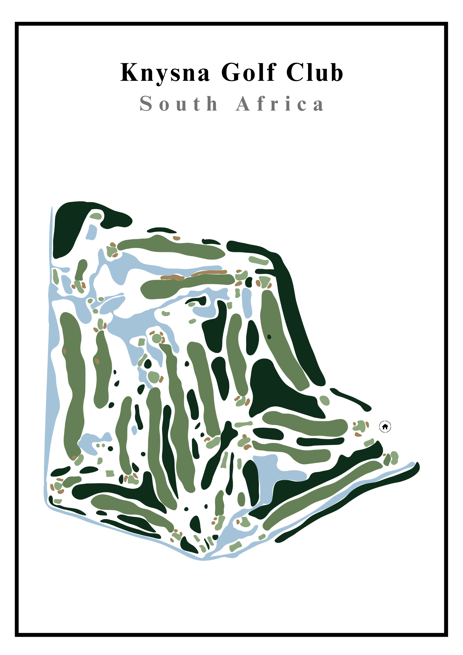 Knysna Golf Club - South Africa - Printed Golf Course - Fairway Prints