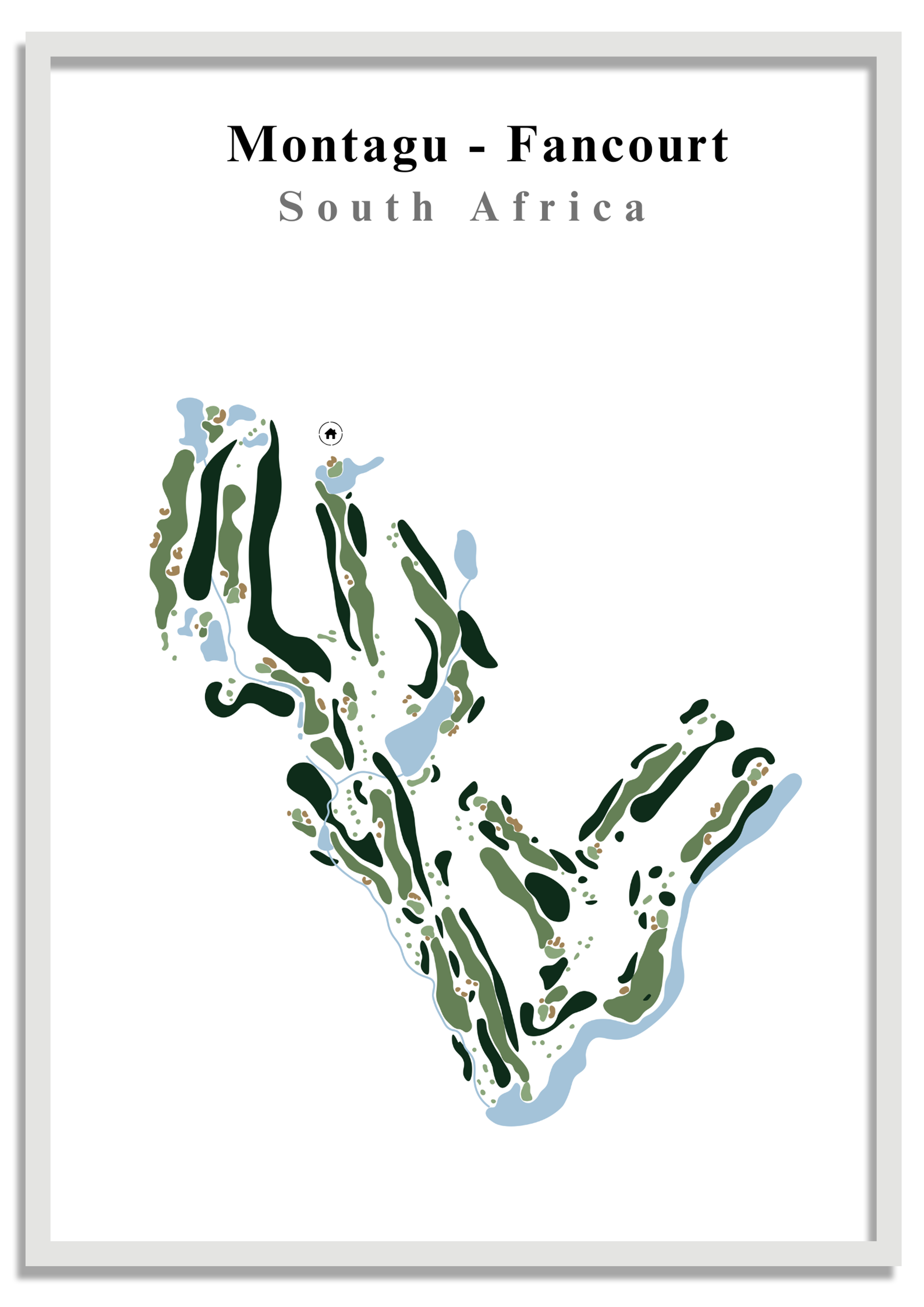 Montagu - Fancourt - South Africa - Printed Golf Course - Fairway Prints