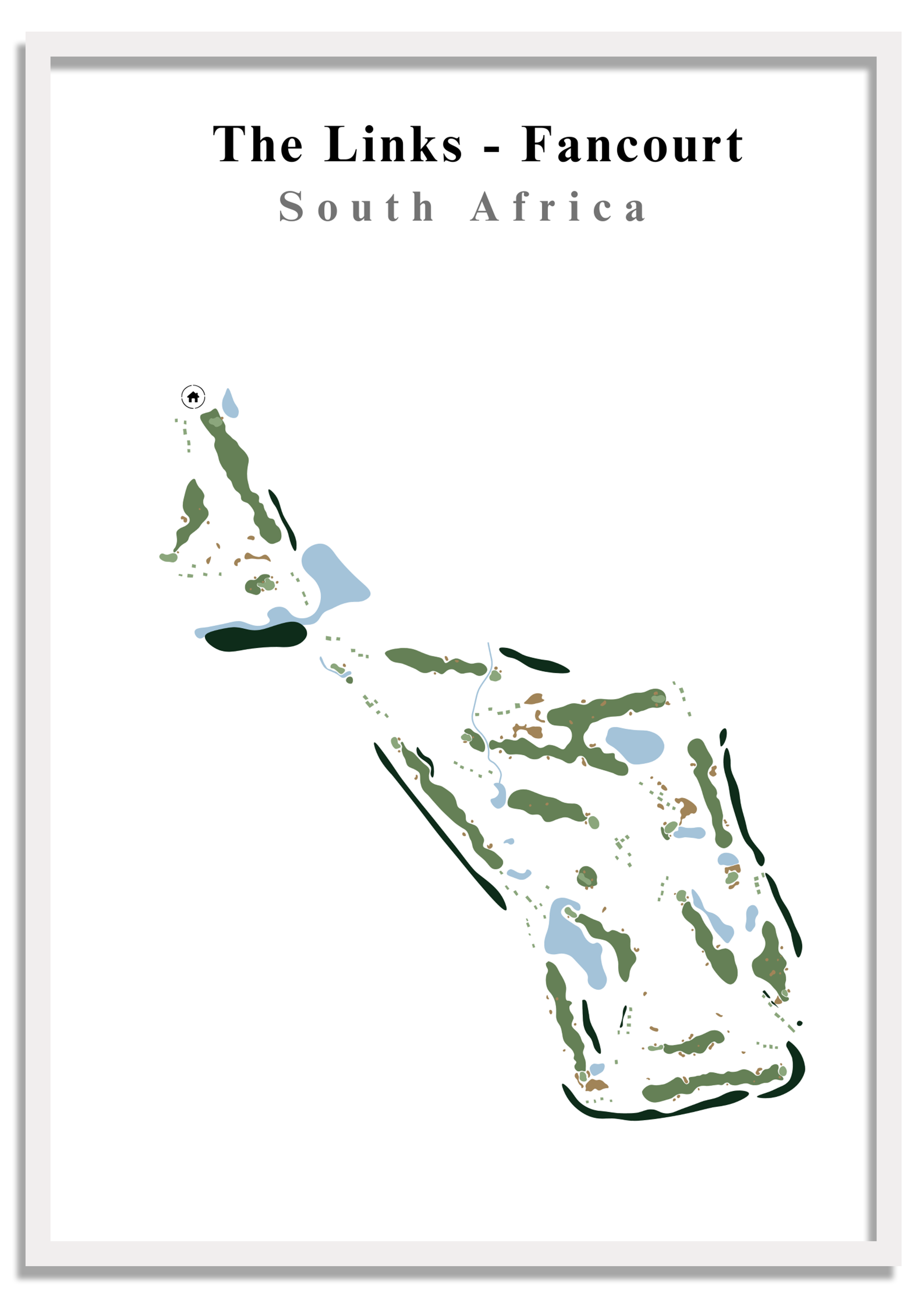 The Links - Fancourt - South Africa - Printed Golf Course - Fairway Prints