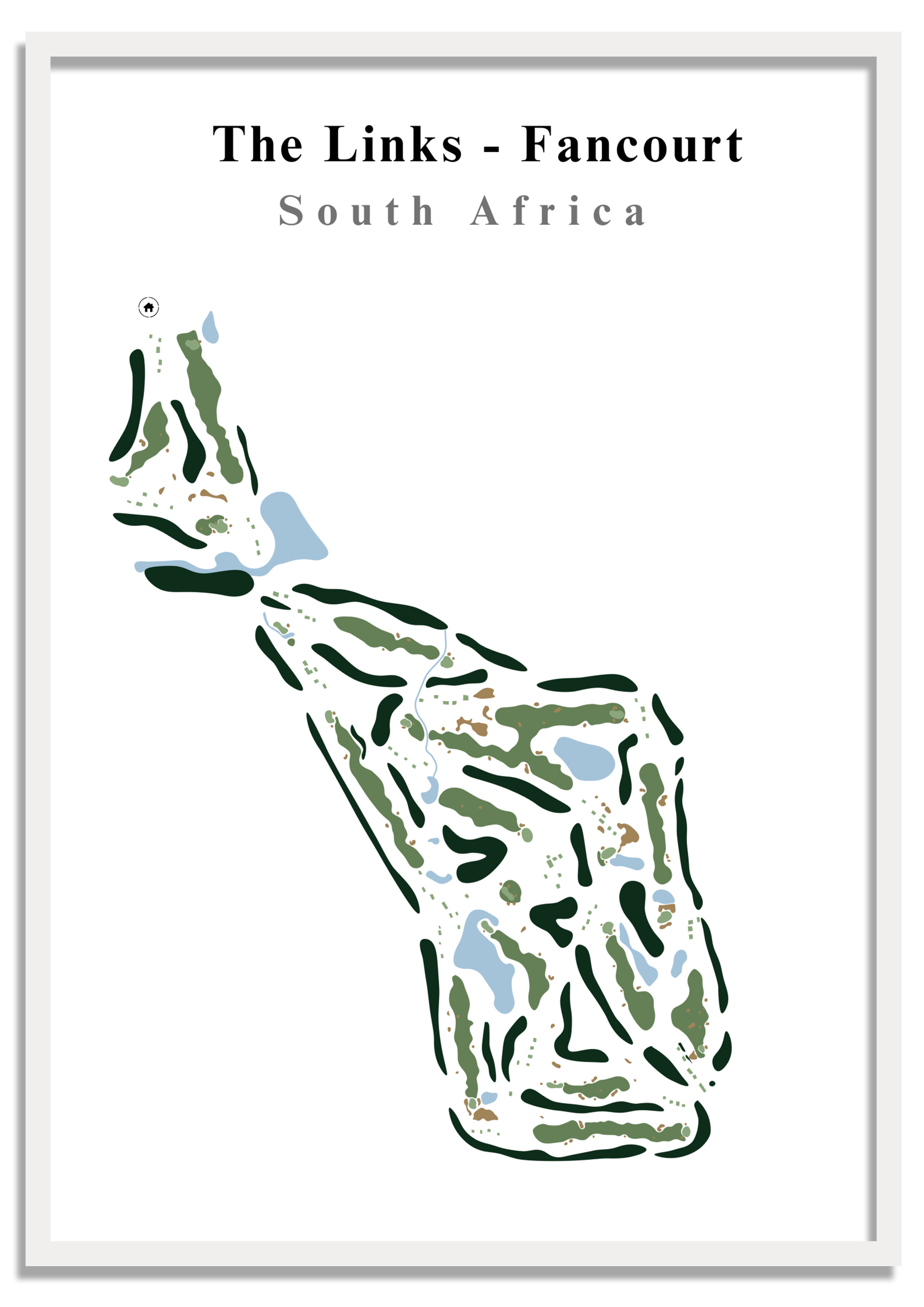 The Links - Fancourt - South Africa - Printed Golf Course - Fairway Prints