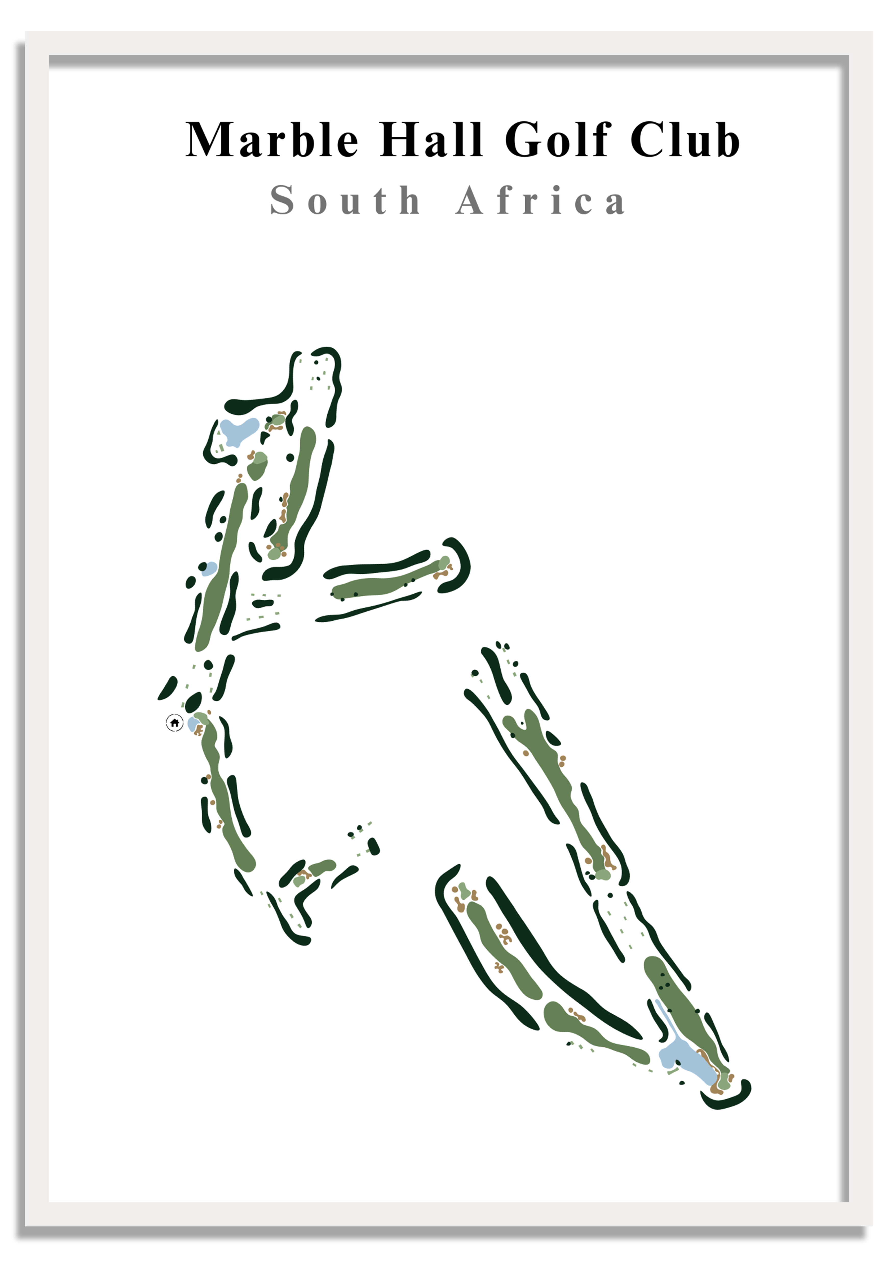 Marble Hall Golf Club - South Africa - Printed Golf Course - Fairway Prints