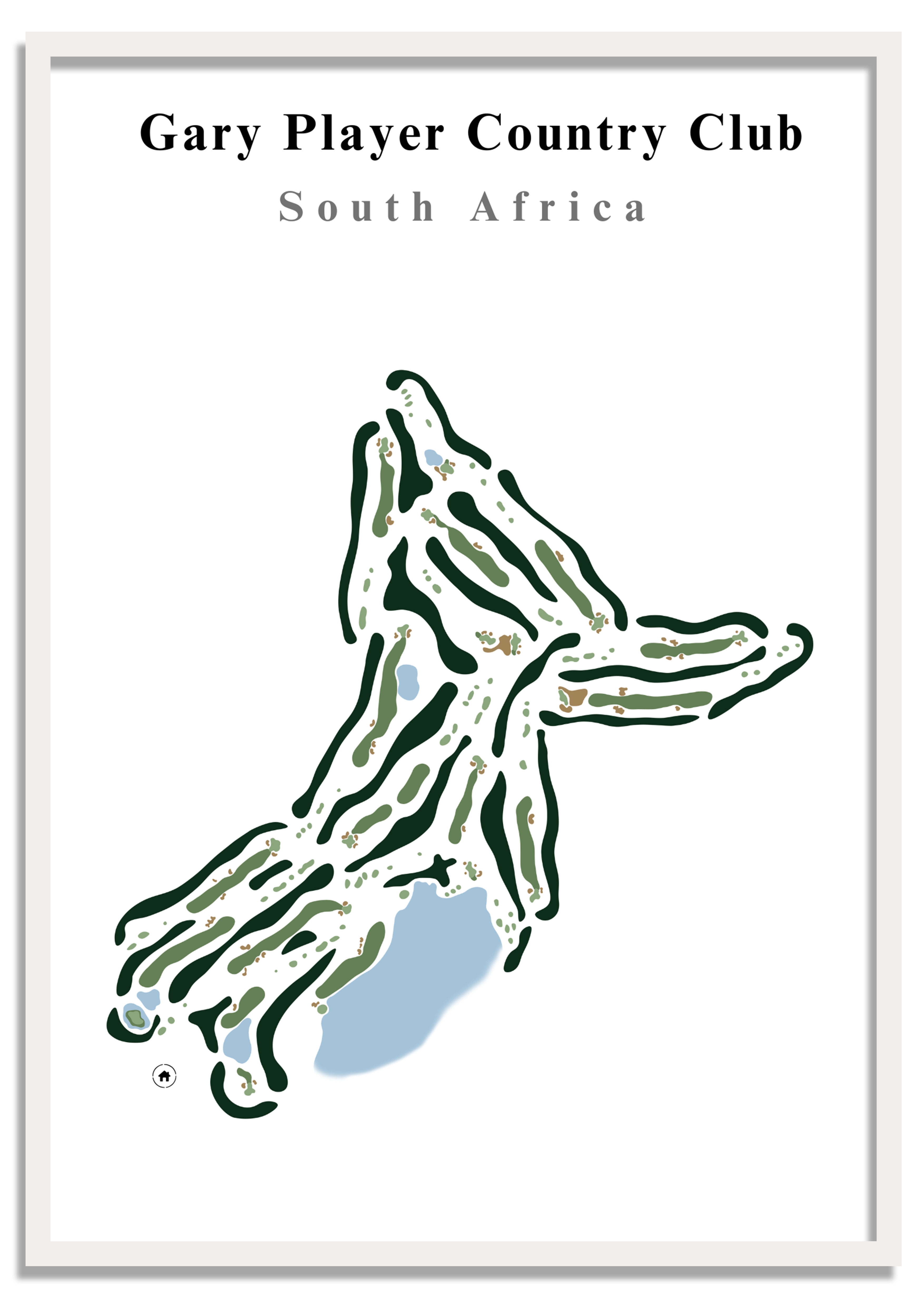 Gary Player Country Club - South Africa - Printed Golf Course - Fairway ...