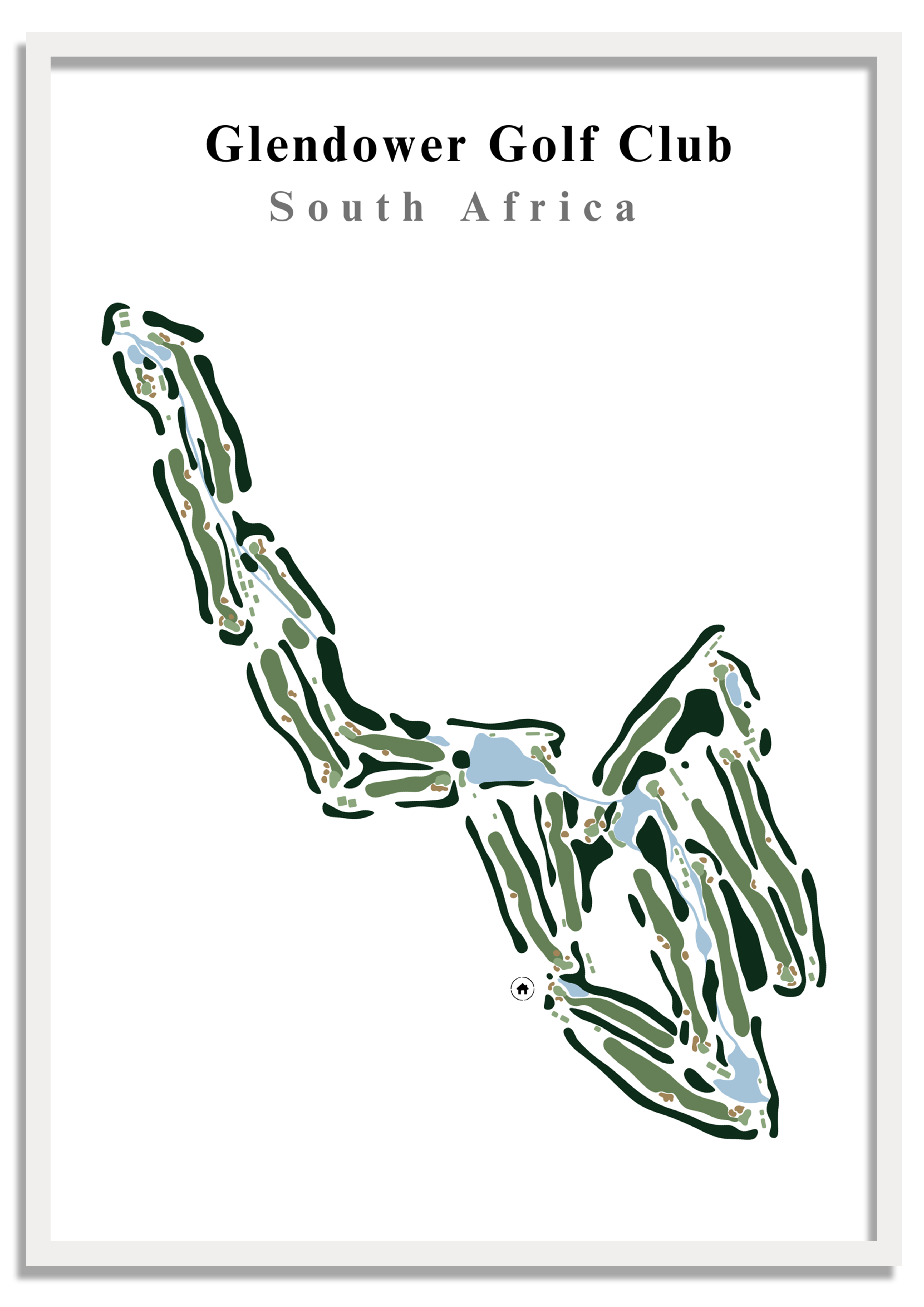 Glendower Golf Club - South Africa - Printed Golf Course - Fairway Prints