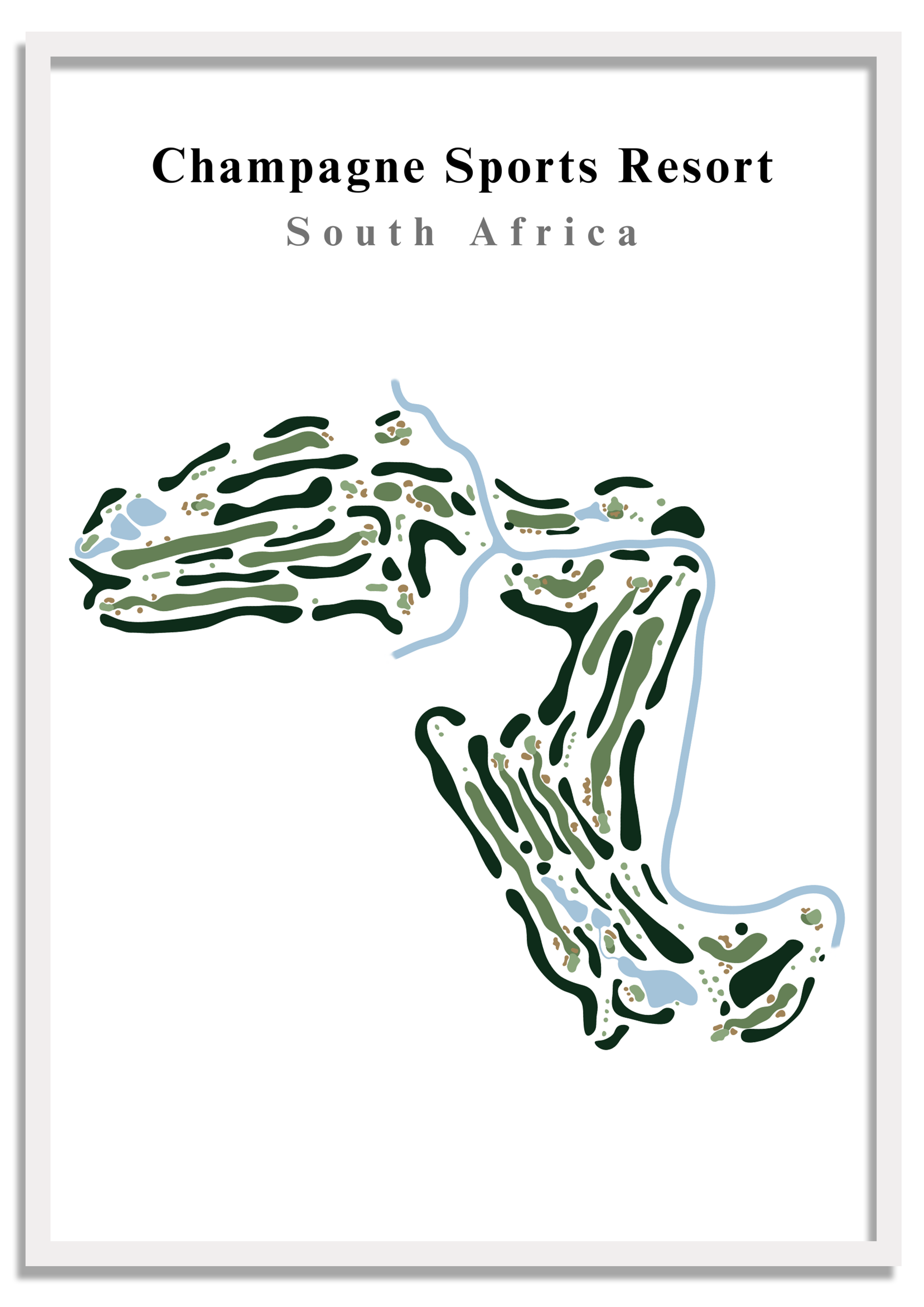 Champagne Sports Resort - South Africa - Printed Golf Course - Fairway ...